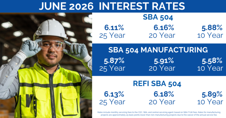 June 2026 SBA 504 Interest Rates - SomerCor